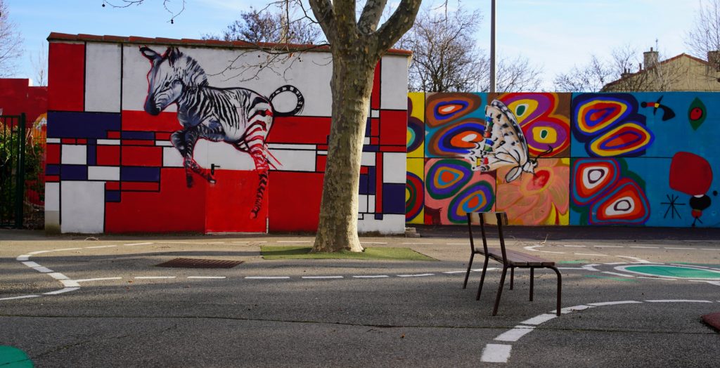 Fresque école maternelle - éban - Art mural et graffiti